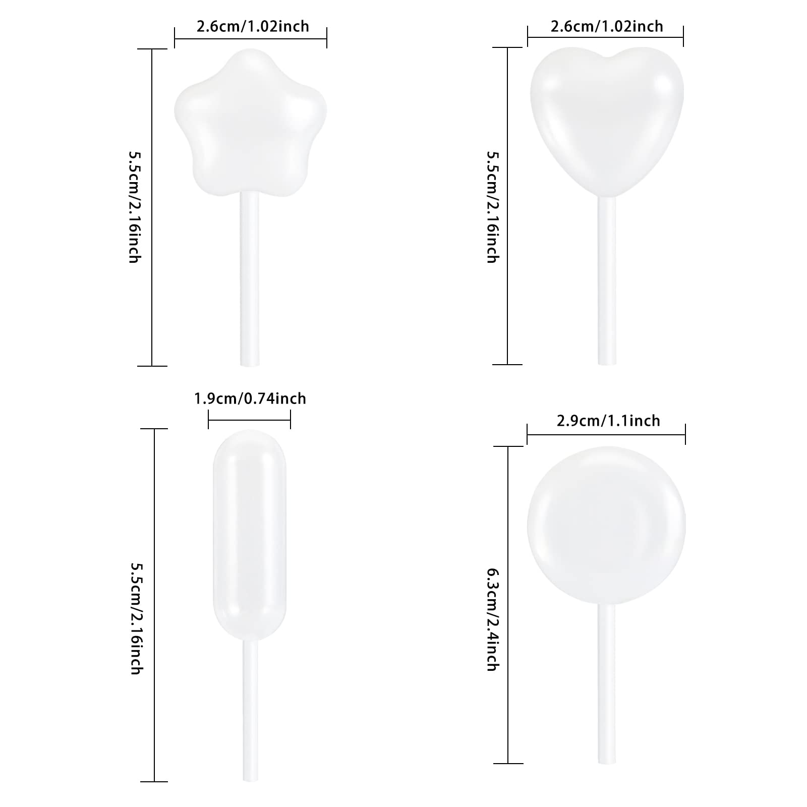 250PCS 4ml Cupcakes Pipettes, Food Grade Plastic Disposable Pipettes, Suitable for Chocolate or Strawberries Cupcakes, Ice Cream, Waffles, Chocolate Dessert