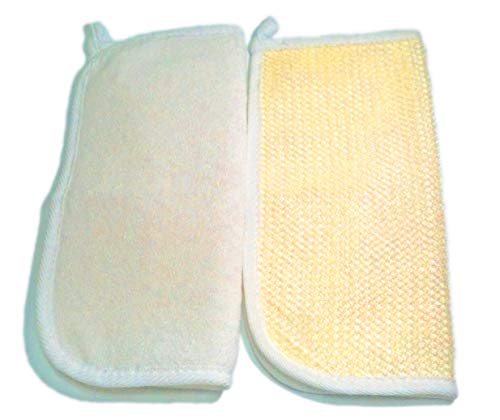 3 pcs/set Dual-Sided With Soft Weave Exfoliating Scrub and Soft Terry Cloth Towel Home Spa Exfoliating Face and Body - Shower Scrubber - Remove Dead Skin -Great for Skin Care in the Massage Bath
