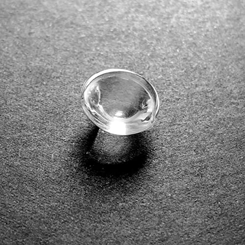 5PCS X 17MM Glass Lens Thickness 7.8MM Flat Convex Lens 17MM x H7.8MM x F9MM Optical Glass Convex Lens 17mm Lens for LED JIATONG