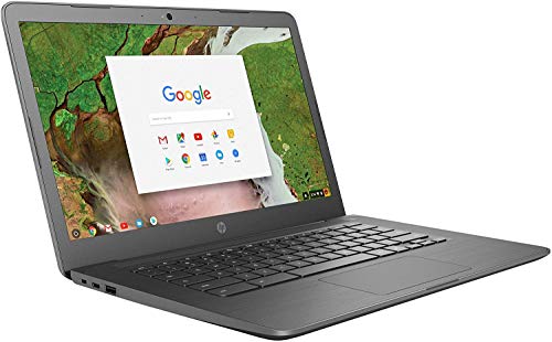 2022 HP Chromebook 14-inch Touchscreen Laptop Computer, Intel Celeron N3350, 4 GB RAM, 32 GB eMMC, Chrome OS, WiFi, Webcam, USB Type-C, Bluetooth, 10 Hrs Battery+JVQ Mousepad, Gray