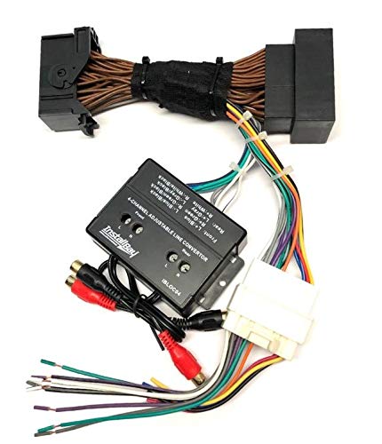 4 Channel Full System Add an Amp Amplifier Adapter Interface to Factory OEM Car Stereo Radio System for Select Chrysler Dodge Ram Vehicles - No Factory Premium Amp/Bose- Vehicles Listed Below