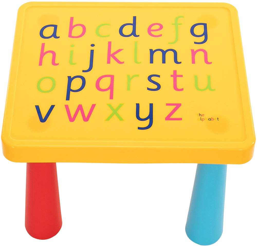 Plastic Children Desk Table and Chair, One Table and One Chair, Reduced Version Mushroom Leg, (16 x 14 x 12) inches