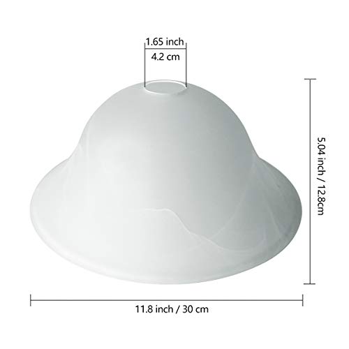 Alabaster Torchiere Lamp Shade Replacement,Glass Lamp Shade Replacement for Floor Lamp, Floor Lamp Replacement Parts (12'')