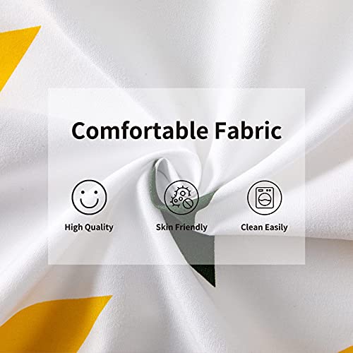 DuoMiaoMiao Baby Crib Sheets, Soft Fitted Sheets for Standard Crib, Breathable Microfiber Playard Mattress Sheet for Toddler Mattresses, 28 x 52 Inches Crib Sheet, White Triangle