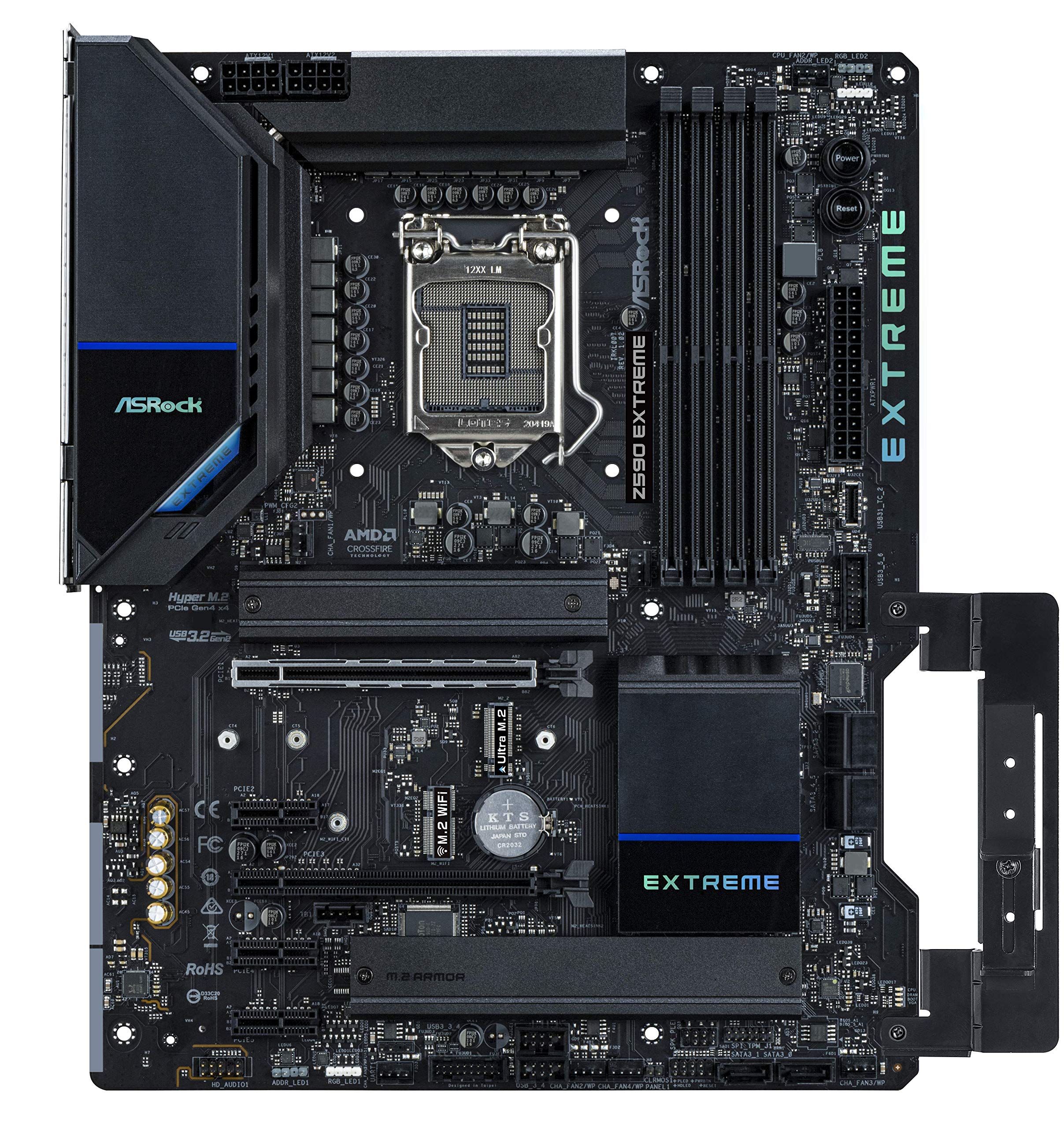 ASRock Z590 Extreme Compatible Intel 10th and 11th Generation CPU (LGA1200) with Z590 Chipset ATX Motherboard