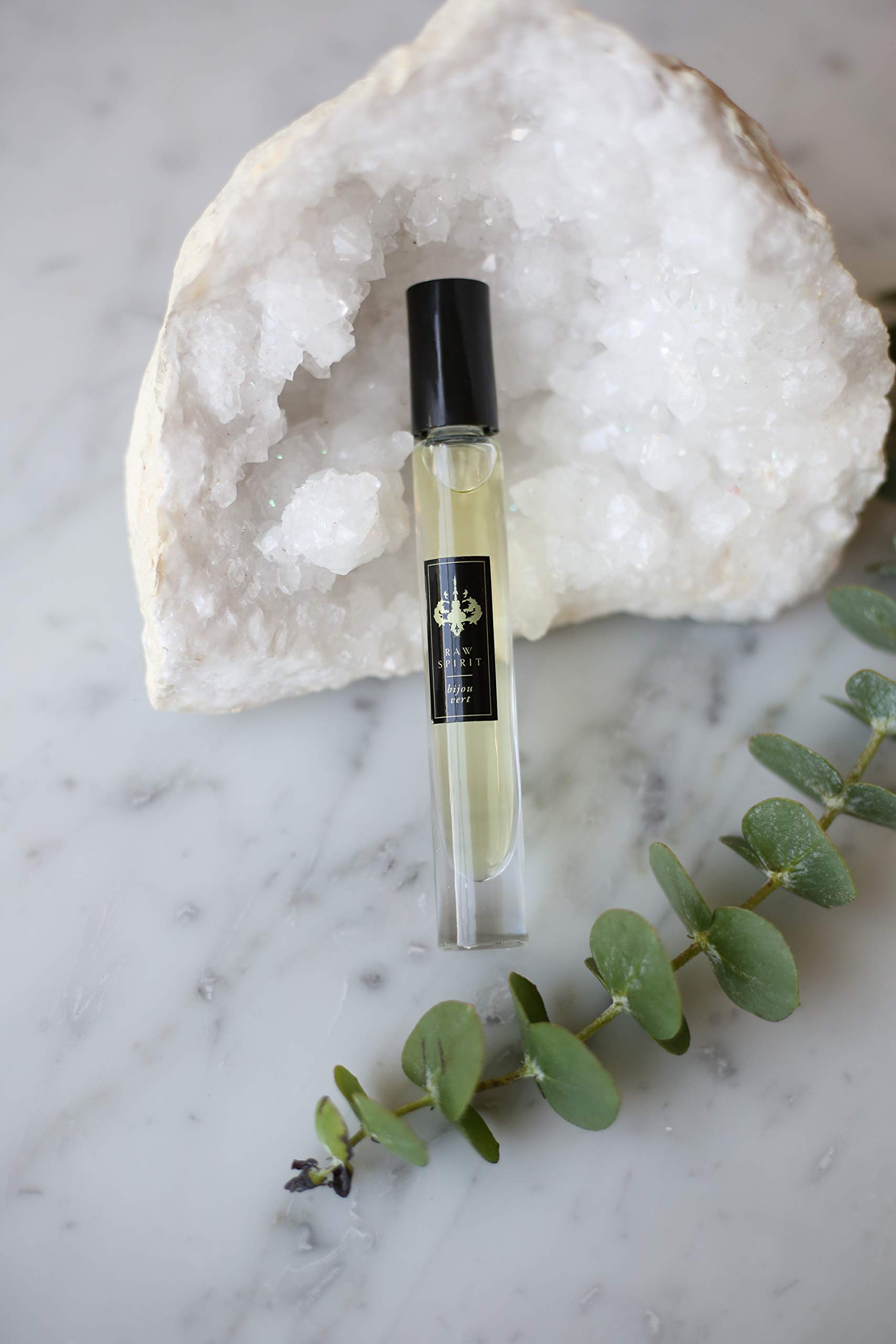 Raw Spirit Bijou Vert Perfume | Fresh, Citrus Unisex Cruelty-Free Fragrance | Eau de Parfum Rollerball, 0.25 fl oz/7.5mL