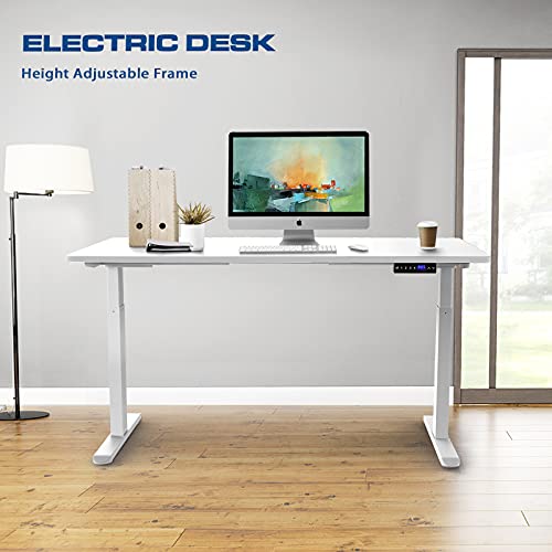 AIMEZO Dual Motor Electric Standing Desk Base Adjustable Desk Frame with 4 Programmable Memory Sit Stand Desk for Home Office