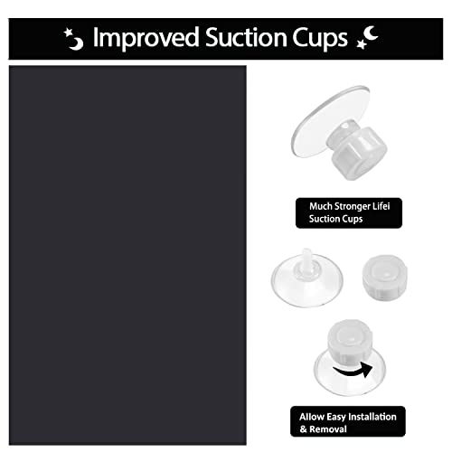 LIFEI [Upgraded] Portable Blackout Shades, Travel Blackout Curtains, Temporary Blackout Blinds, Clever Window Blackout Solution for Baby, Travelers, Night-Shift Workers, Renters