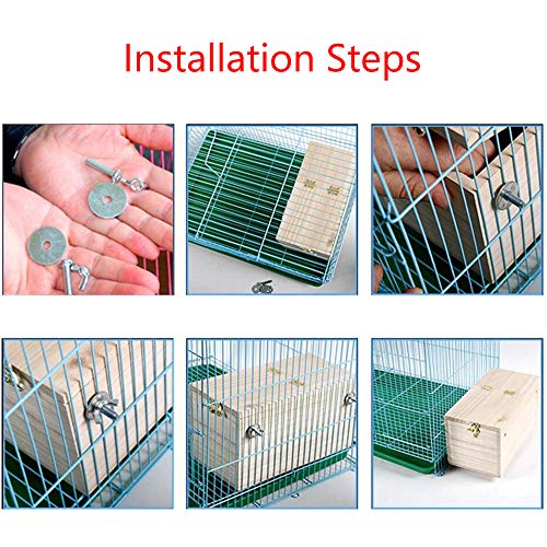 Evomosa Bird Nests Pet Bird Wood Breeding Box(L(11.4 x 5.9 x 5.9 in))