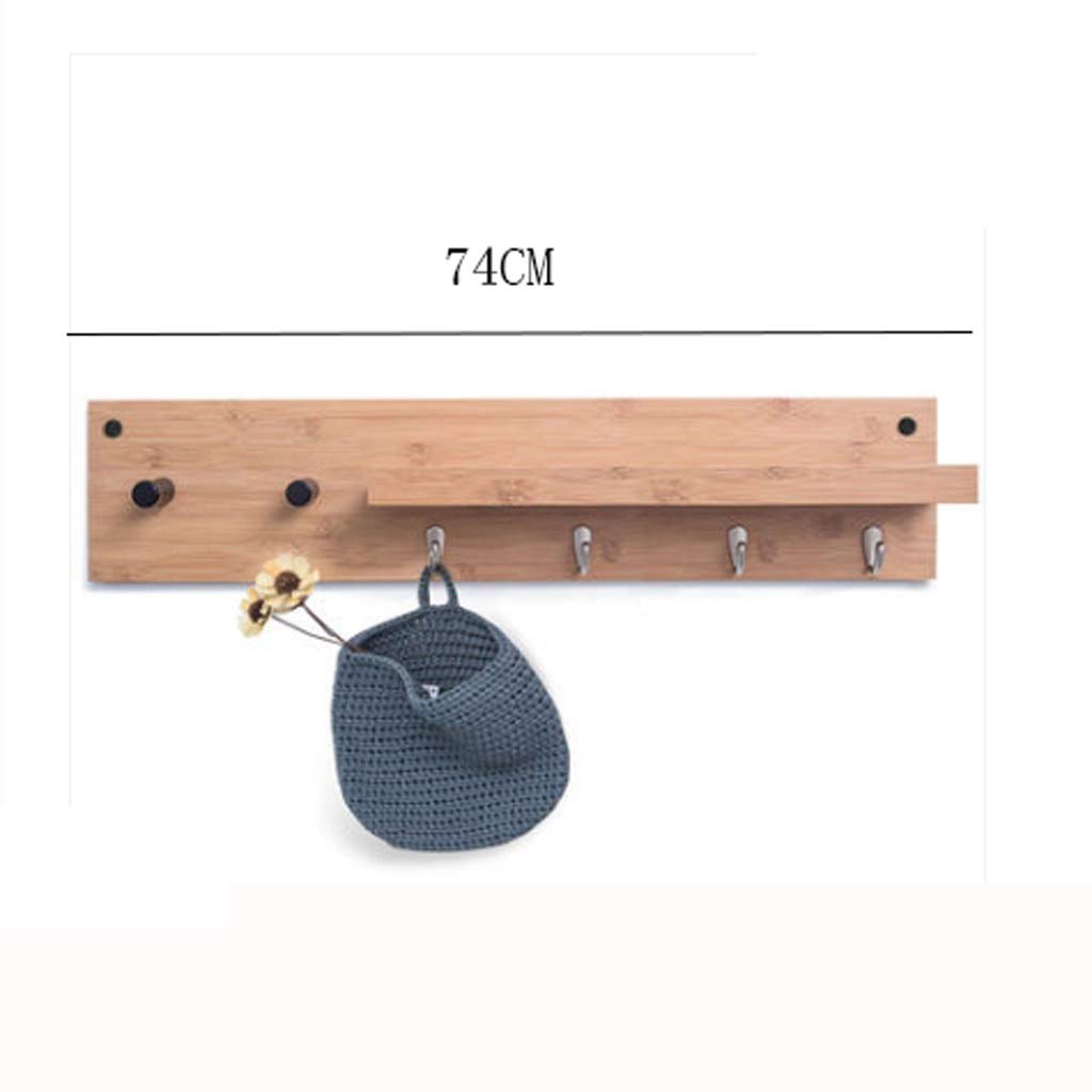 JJZXD Wall Mounted Shelf,Wooden Country Style,Entryway Shelf Rustic Hooks-Solid,Wood Hook