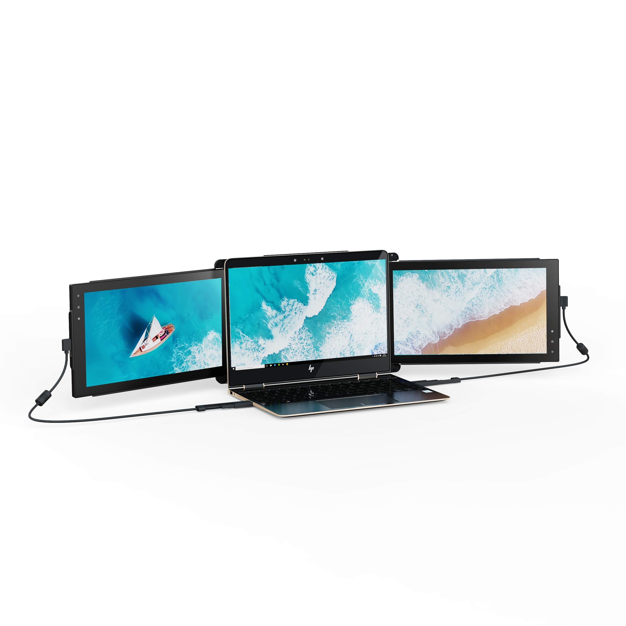 Mobile Pixels Portable Monitor 15.6" Duex Float Portable Stacked Monitor, Full HD IPS Touchscreen USB C/HDMI Laptop Screen Extender …