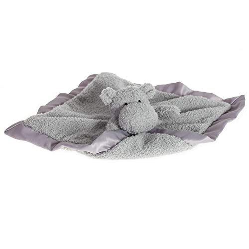 Apricot Lamb Stuffed Animals Hippo Security Blanket Infant Nursery Character Blanket Luxury Snuggler Plush Baby Lovey(Hippo, 13 Inches)
