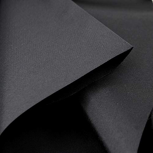 Canvas Waterproof Fabric 6OZ 58 Inches Wide by The Yard (Black,1 Yard)