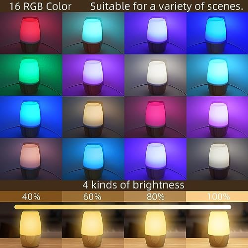ANGTUO Mushroom Lamp 7 Color Changing Tap Control Mushroom Night Light Cute Squishy Silicone Lamp Funny Gift for Daughter Kid…