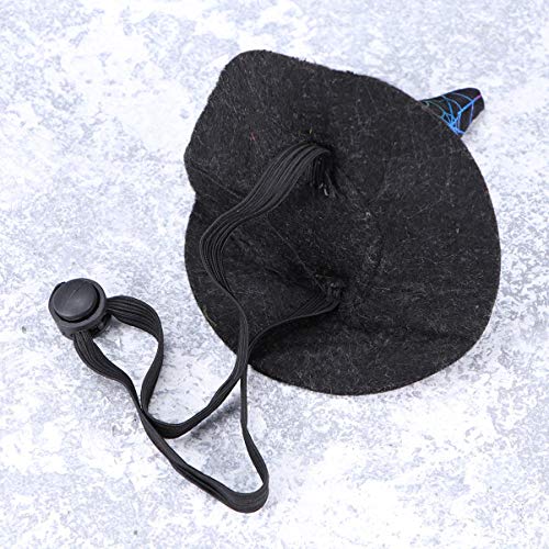 BESTOYARD Halloween Witch Hat Spider Web Pumpkin Pattern Mini Pet Hat Cat Dog Hat Party Cosplay Costume (Star Pumpkin)