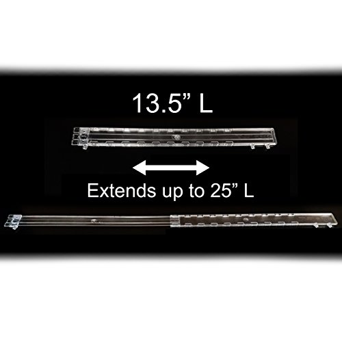 Adjustable Gondola Shelf Dividers - Retracting Item Organizer for Shelves 14" to 22" D - 50 Pack