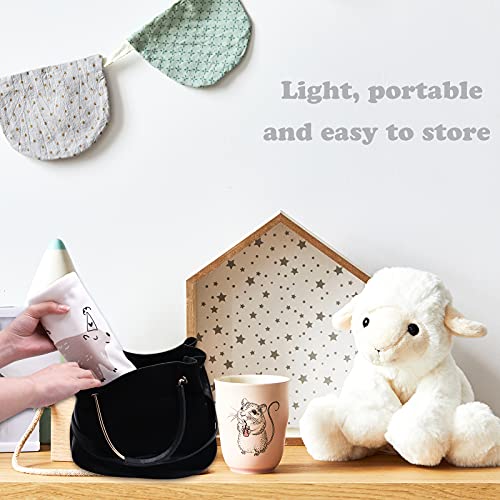 SWESEN 2 Pack Diaper Changing Pad Liners Waterproof, Portable Baby Changing Mat for Newborn Boy Girls, Soft Washable and Reusable, 20" x 28", White Bear