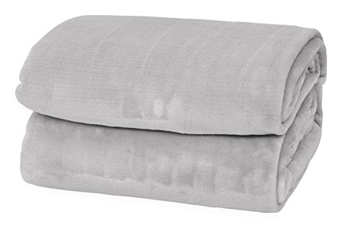 Baby Crib Blanket - 46 X 34 Silky Soft and Cozy, Flannel Fleece Velvet for Crib, Bassinet, Stroller, Car Seat - 46" X 34", Dark Grey