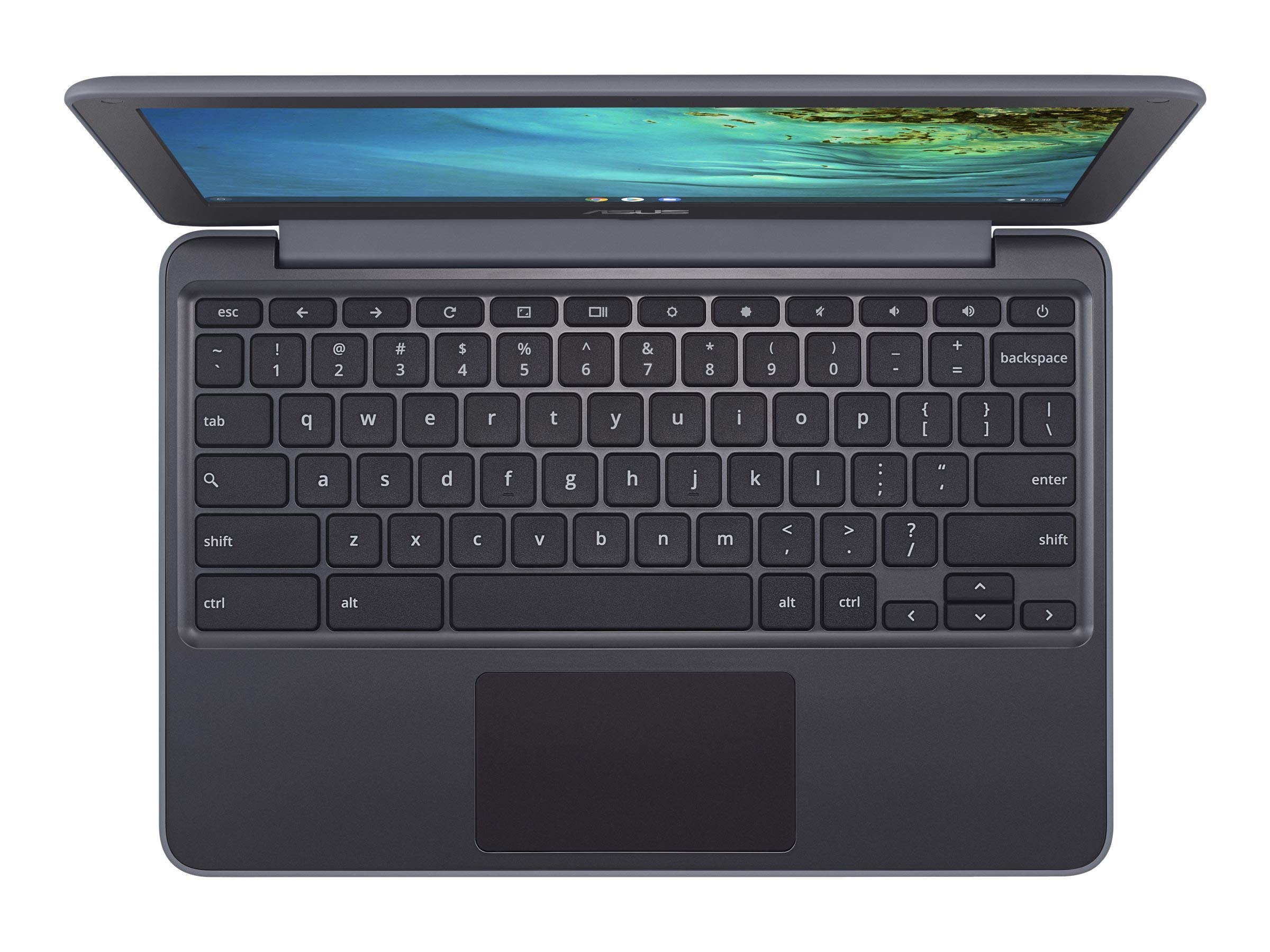 ASUS 2021 Newest Chromebook 11.6 Inch Laptop, MediaTek MT8173C 2.1GHz, 4GB RAM, 32GB eMMC, WiFi, Bluetooth, Webcam, Chrome OS + NexiGo 32GB MicroSD Card Bundle
