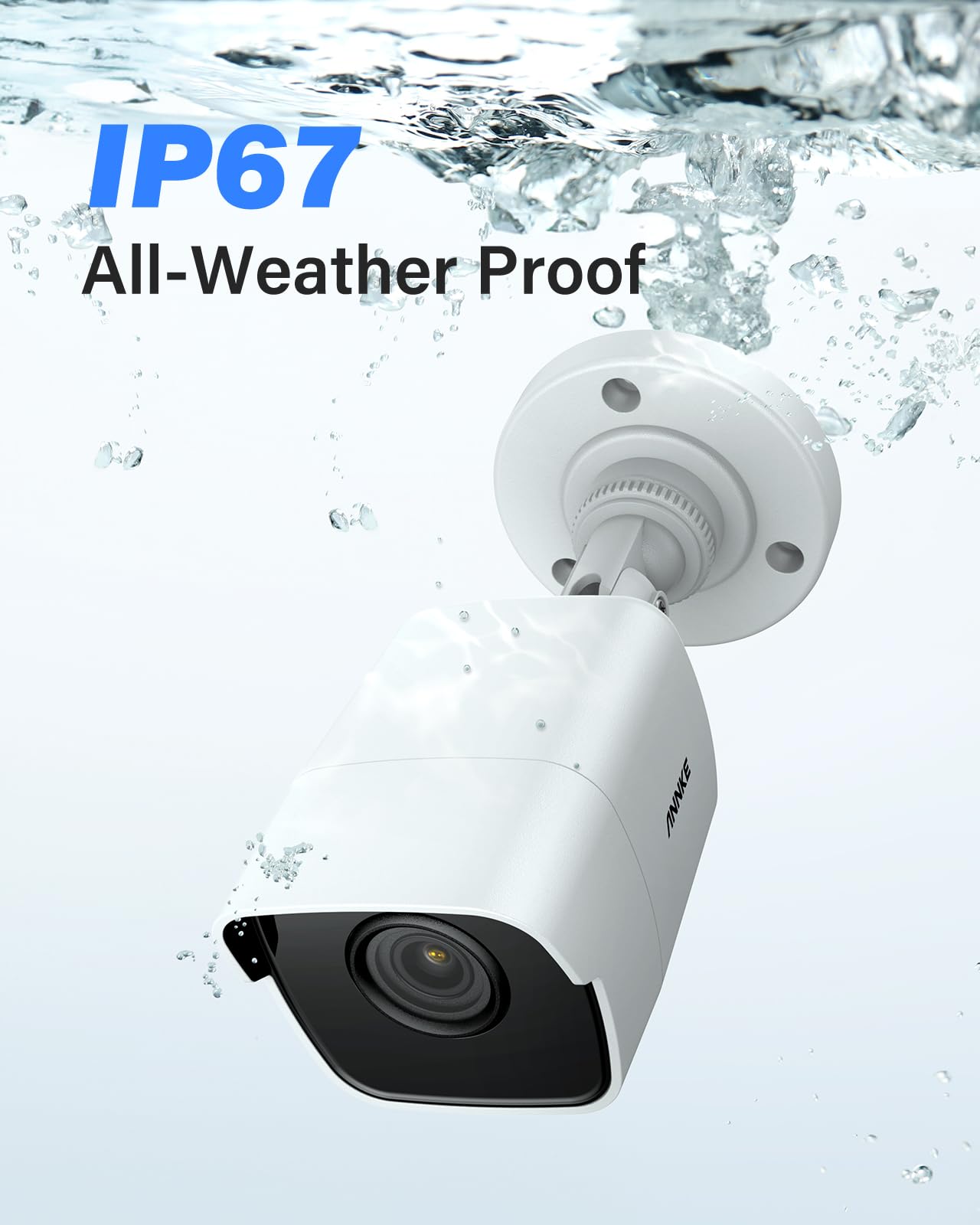 ANNKE 5MP Home Security Camera System with AI Human/Vehicle Detection, 8CH H.265+ DVR Recorder with 4X 5MP (2560TVL) Wired IP67 Outdoor CCTV Cameras, 100 ft EXIR Night Vision with Smart IR & WDR
