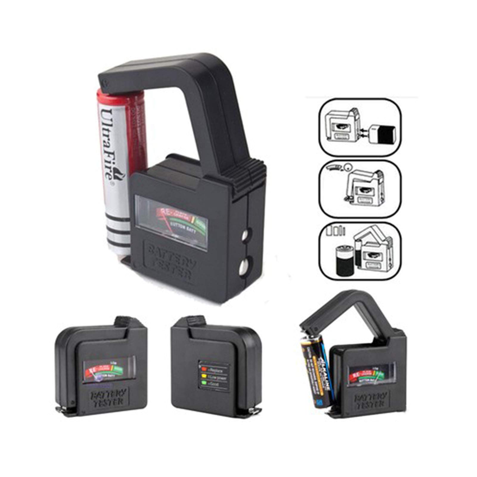 E-outstanding BT-860 Battery Tester Battery Volt Checker Monitor for AA AAA C D 9V 1.5V Button Cell Batteries