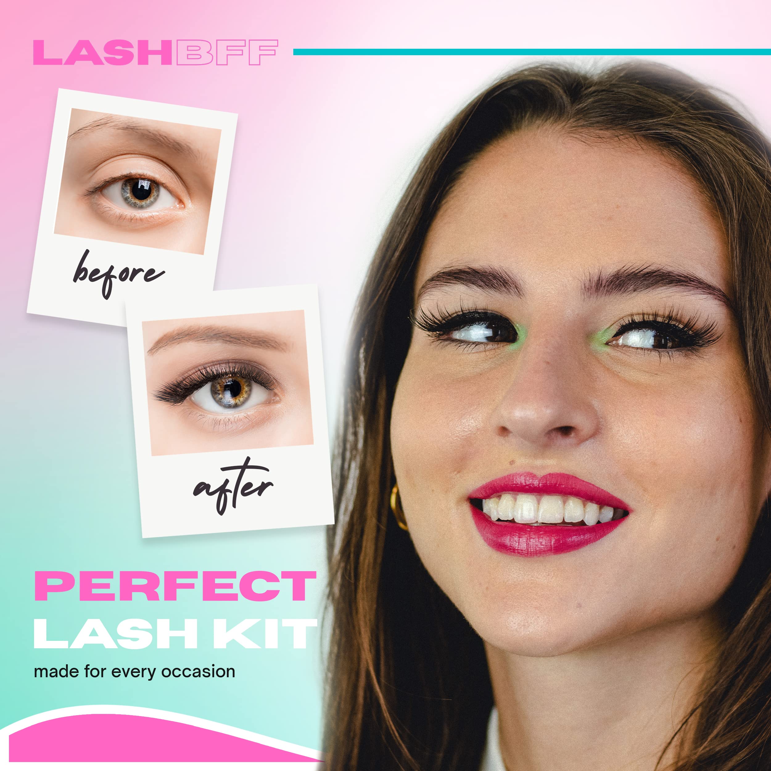 Lash BFF Magnetic False Lashes Variety Pack with Eyeliner, Wispy, Natural Look, and Dramatic Eyelashes, Reusable 3D Strip Eyelashes Bulk Kit, Waterproof Faux Lashes No Glue