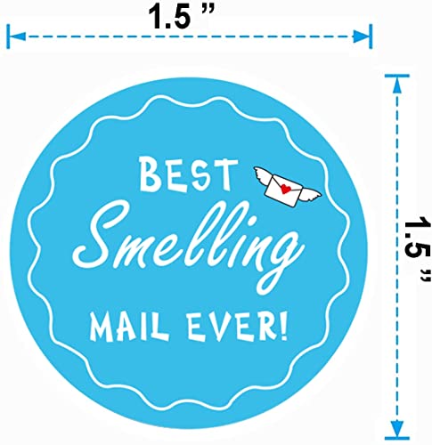 Best Smelling Mail Ever Sticker 1.5 Inch Happy Mail Envelope Labels - Decorative Sealing Labels 500Pcs Happy Mail Stickers for Christmas Gifts,Small Business,Package,Boutique Shipping Supplies