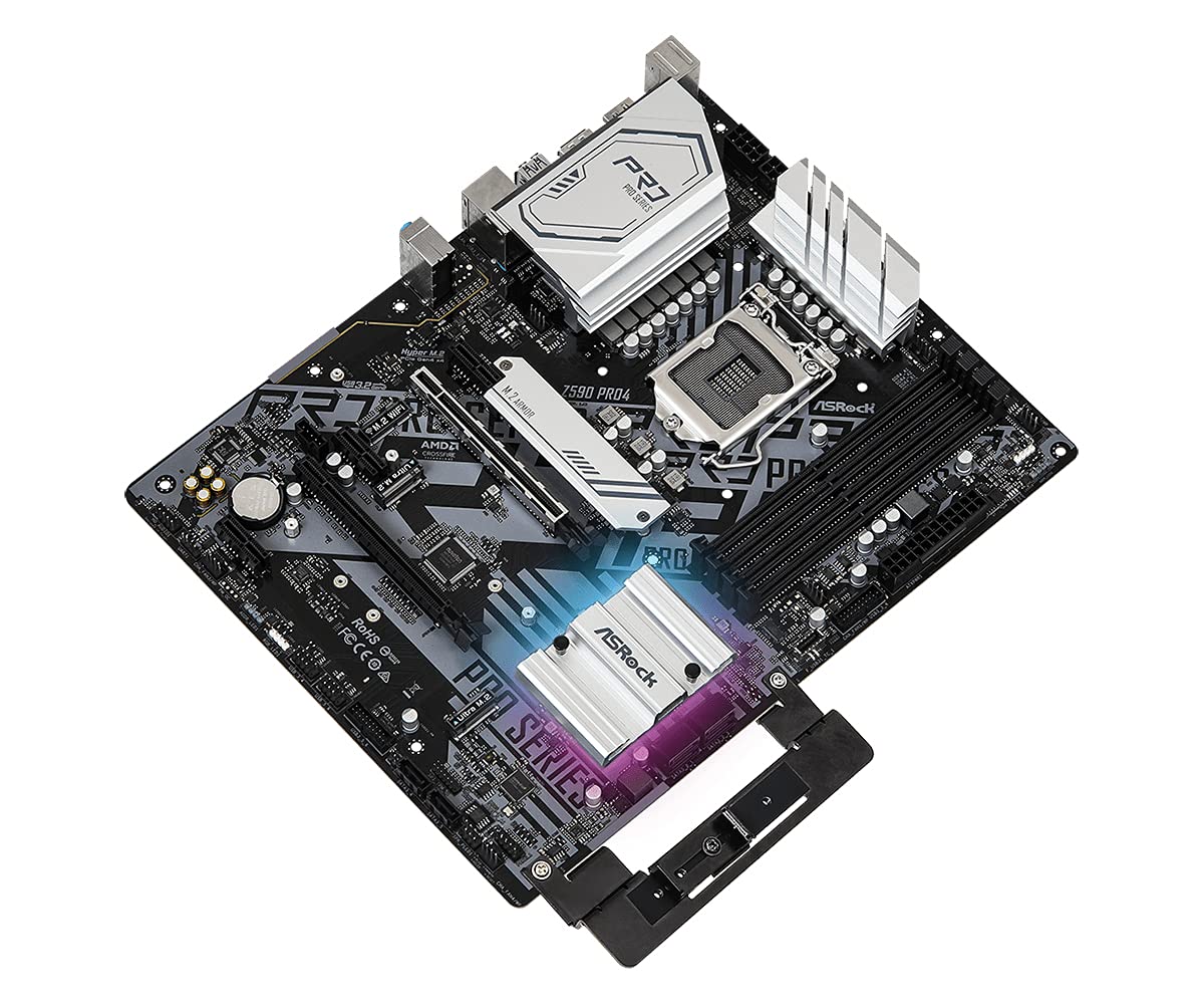 ASROCK Z590 PRO4 Socket LGA1200/ Intel Z590/ DDR4/ Quad CrossFireX/ SATA3&USB3.2/ M.2/ ATX Motherboard