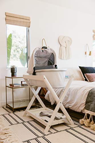 Bassinet - Bryce (White Marl/Silver/Chestnut Leather)
