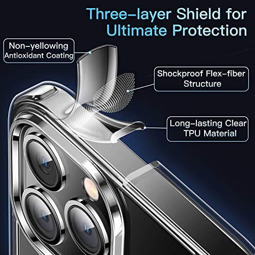 CASEKOO Crystal Clear for iPhone 12 Pro Max Case, [Not Yellowing] [Military Grade Drop Tested] Shockproof Protective Phone Case Slim Thin Cover 5G 6.7 inch 2020, Clear
