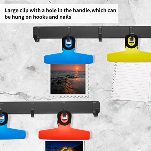 6 Pack 5.4 Inch Large Chip Clips, Heavy Duty Food Snack Chip Bag Clips, Jumbo Seal Air Tight Hanging Grips for Home Storage
