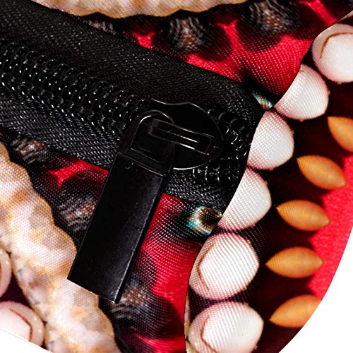 Red Circular Hippie Mandala Pencil Bag Pen Case Stationary Case Pencil Pouch Desk Organizer Makeup Cosmetic Bag for School Office