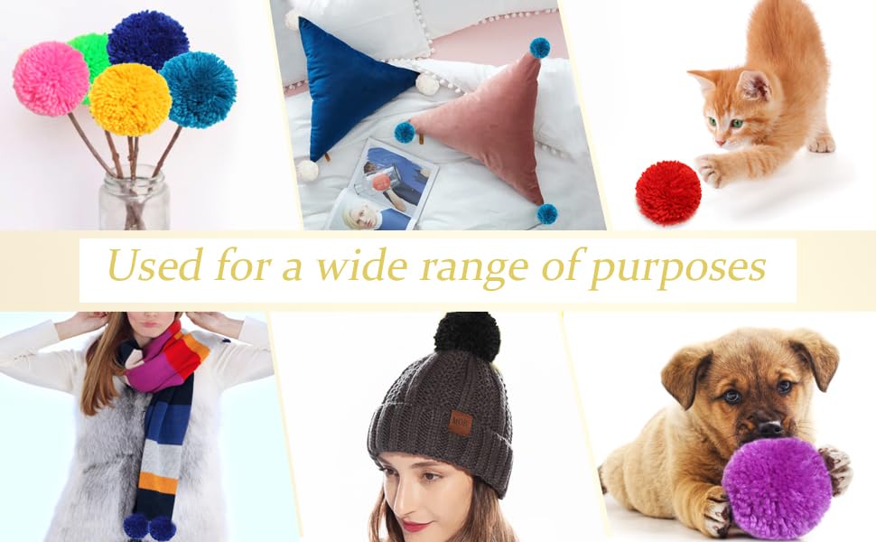 20 Pcs Large Yarn Pom Poms-2 Inch Made to Order Acrylic Yarn Balls for Hats Or Party Decorations-DIY Craft Pompoms (Mixed, 2ich)