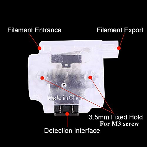 3-Pack 1.75mm 3D Filament Detection Module Run-Out Pause Detecting Monitor Filament Sensor for Ender 3 Pro CR-10 3D Printer and Lerdge Board