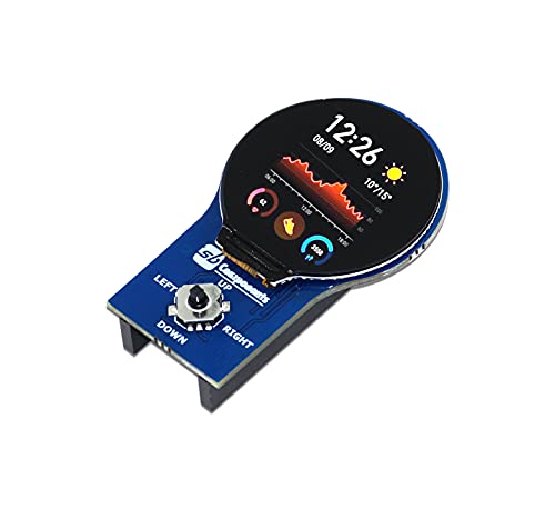 Raspberry Pi Pico 1.28” Round LCD HAT, 1.28inch LCD Display Module for Raspberry Pi Pico 65K RGB Colors 240×240 Pixels with SPI Interface