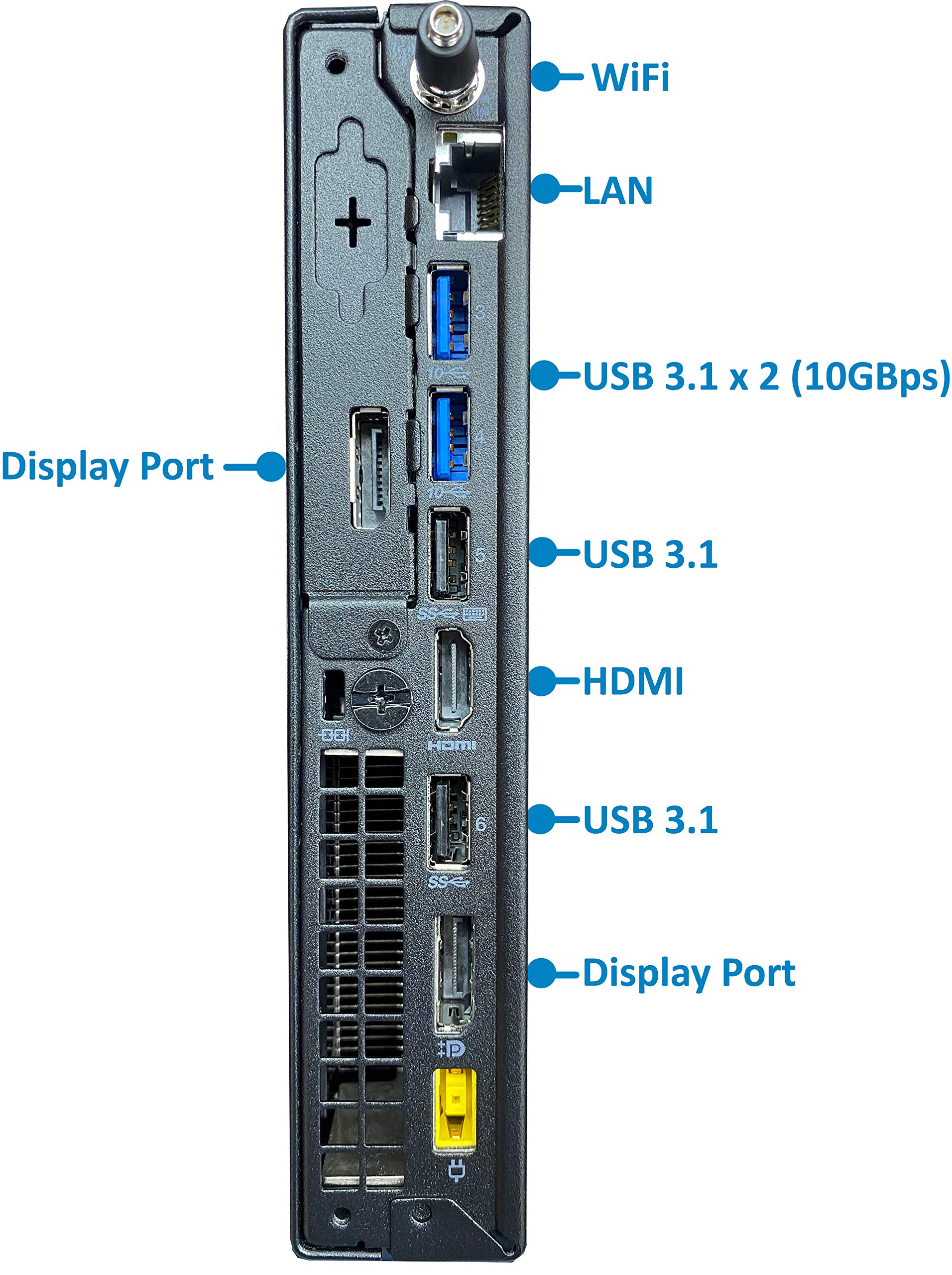 Lenovo ThinkCentre M720q Tiny Desktop Computer, Intel i3-8100, 8GB RAM, 256GB NVMe, 4K Monitor Support DisplayPort, HDMI, AC Wi-Fi, Bluetooth - Windows 10 Pro (Renewed)