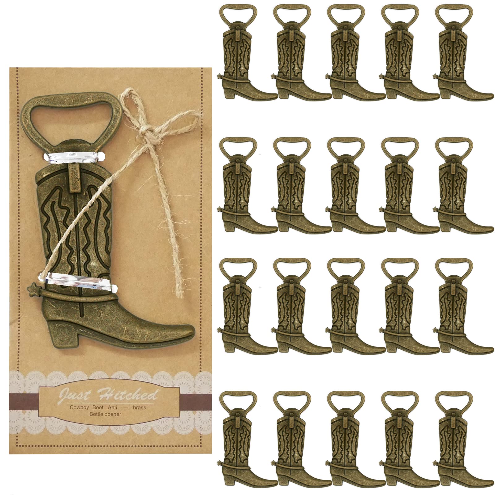 20 PCS Beer Bottle Openers Retro Style Cowboy Boot Beer Opener Wedding Party Birthday Party Favors for Guests