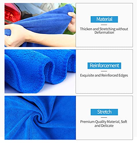 3/5/10 Pack Large Car Drying Towels, 24β x 60β Microfiber Car Wash Towels, Ultra Absorbent Microfiber Car Towels, Lint and Scratch Free Microfiber Towels, Thick Towers for Car, Truck, SUV (3 Pack)