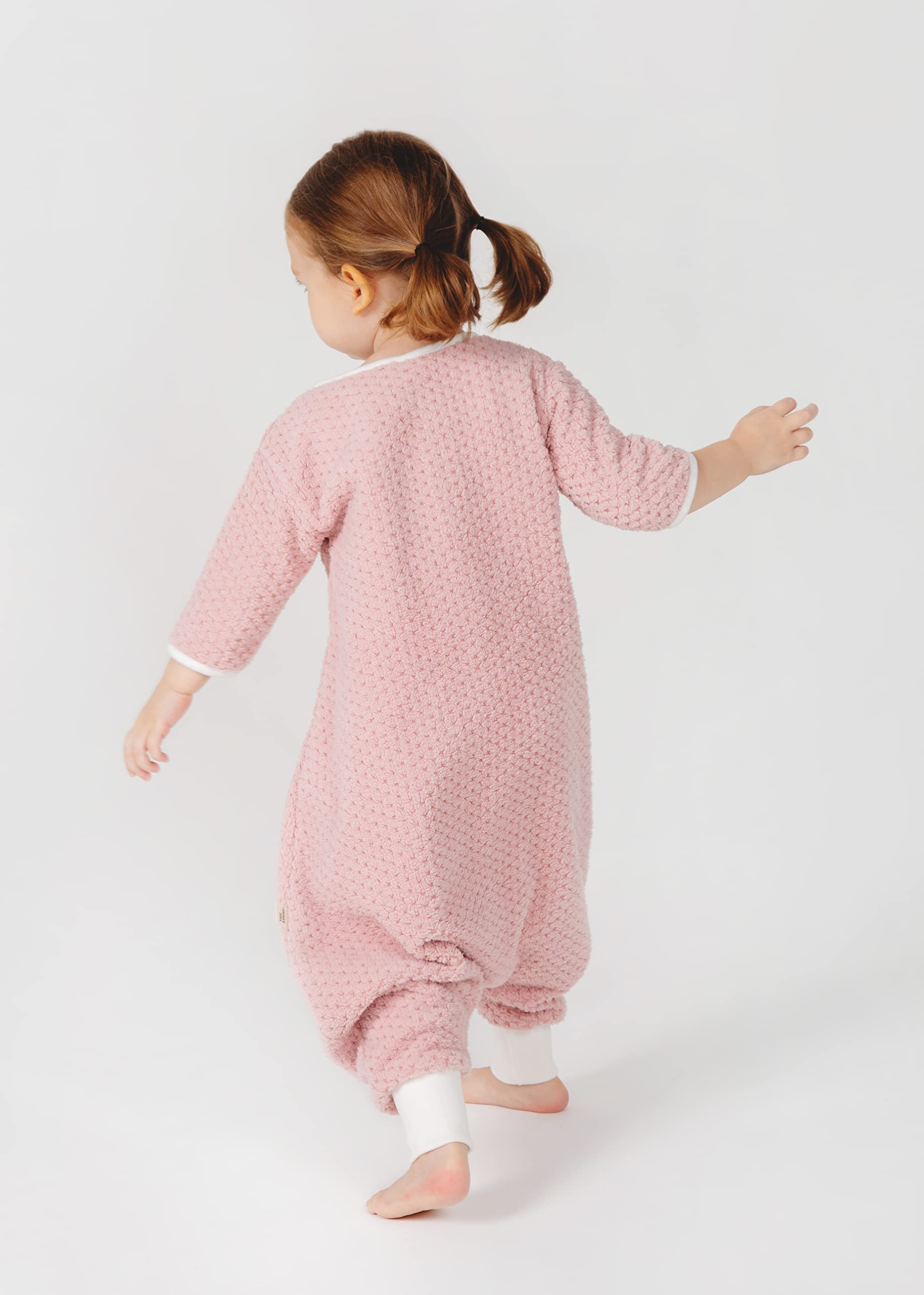 Yuni Ashley Sleep Sack 30-48Months (2.5-4yrs) Medium 2.5 TOG Waffle Teddy Pink - Baby Sleeping Sack | Sleep Sacks for Babies | Wearable Blanket | Sleep Sack for Toddlers | Wearable Blanket Baby