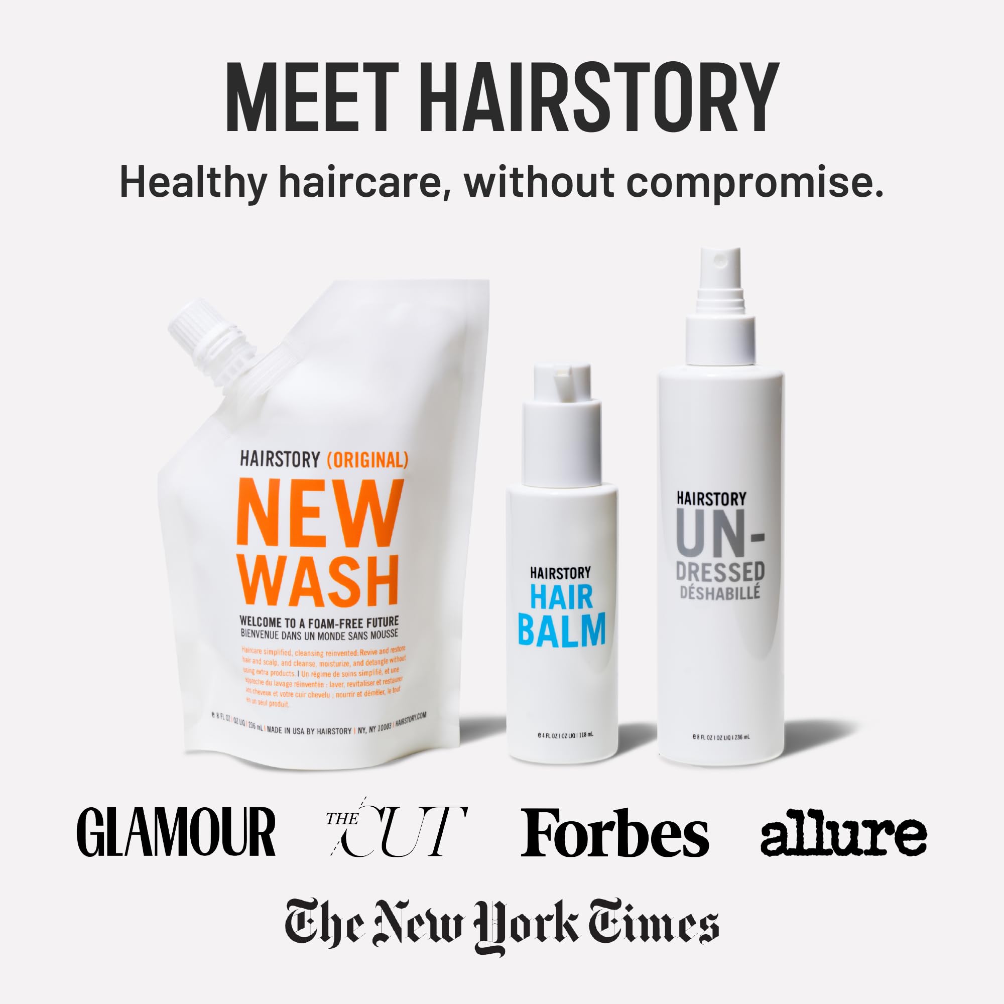 Hairstory Undressed, Texturizing Salt Free Hairspray, Ideal for All Hair Types, Beach Waves & UV Protection, Volumize & Enhance Hair Texture, 8oz