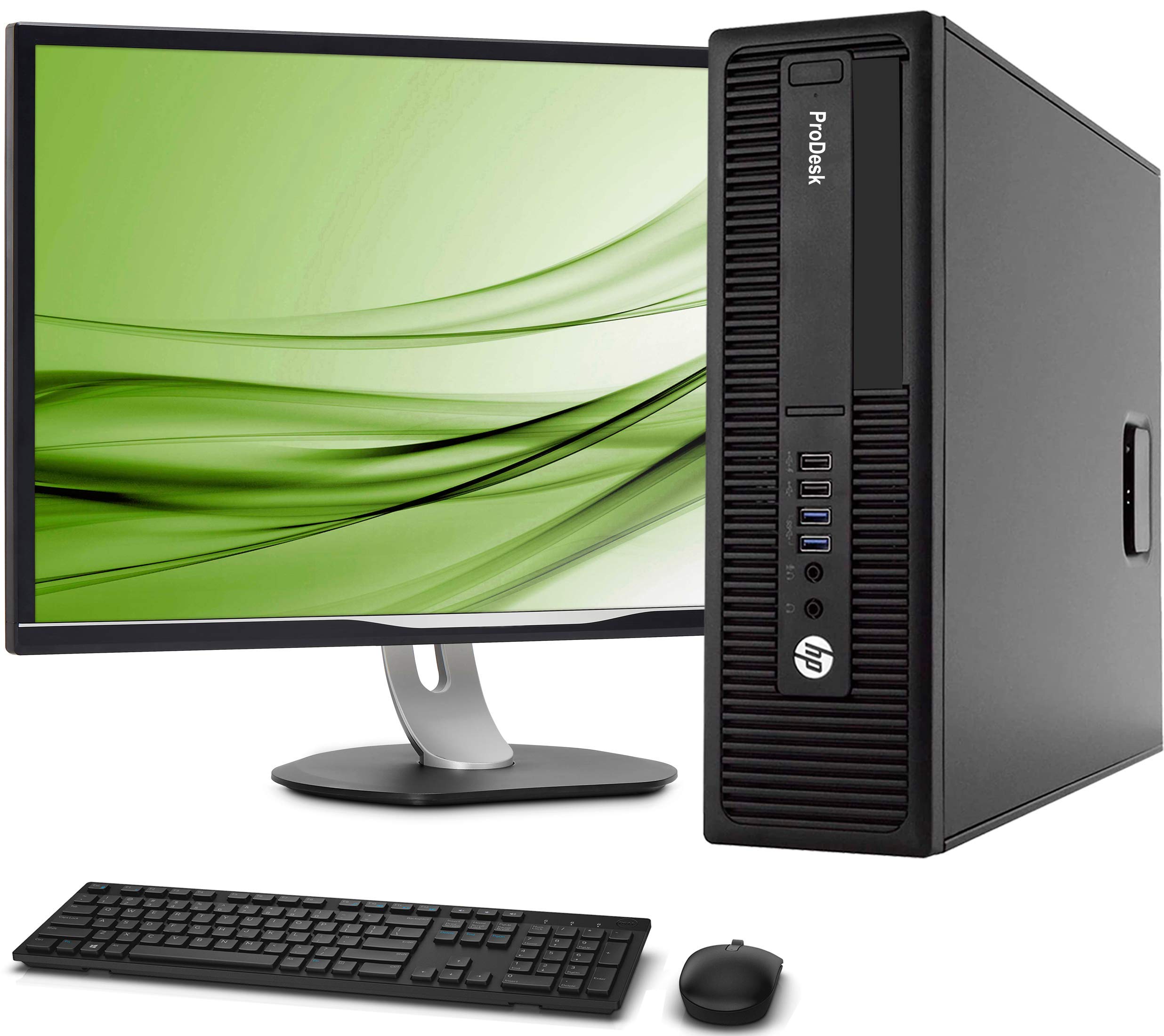 HP 600 G2 SFF Computer Desktop PC, Intel Core i5-6500 3.2GHz, 16GB Ram, 512GB M.2 SSD, Wireless Keyboard & Mouse, WiFi | Bluetooth, New 23.8" Monitor, Windows 10 Pro (Renewed)