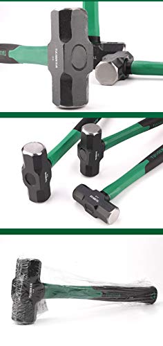 3-Pound heavy duty hammer/Strike Drilling/Crack Hammer, octagonal hammer with fiber shockproof handle,3-Pound Sledge with Fiberglass Handle & No-Slip Cushion Grip