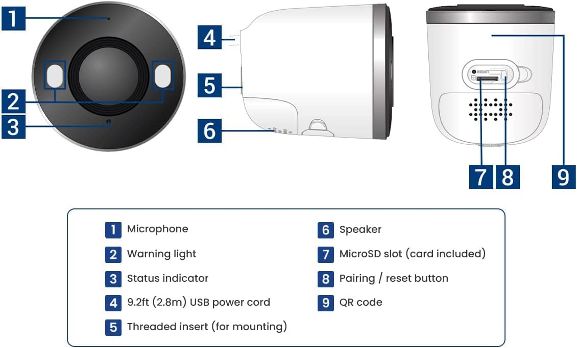 Lorex 2K Indoor/Outdoor Spotlight Camera with Color Night Vision, 2-Way Talk, Person Detection, White (White)