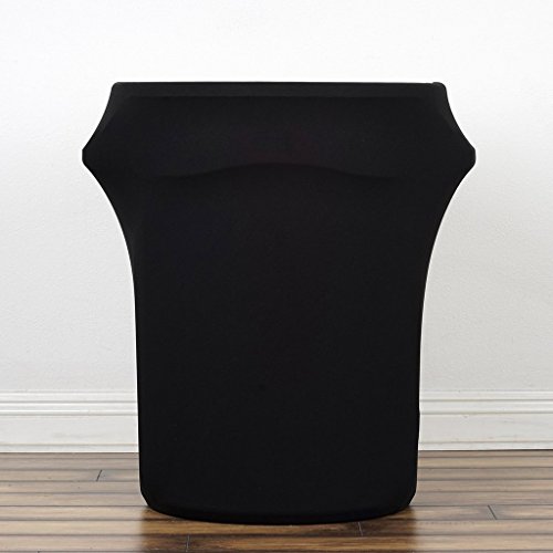 BalsaCircle 41-50 gallons Black Stretchable Spandex Round Waste Trash Bin Container Cover Wedding Party Fundraiser Decorations