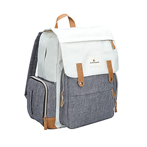 Ramhorn Diaper Bag Backpack Multifunctional Travel Back Pack Maternity Baby Changing Bags Large Capacity For Baby Care Gray