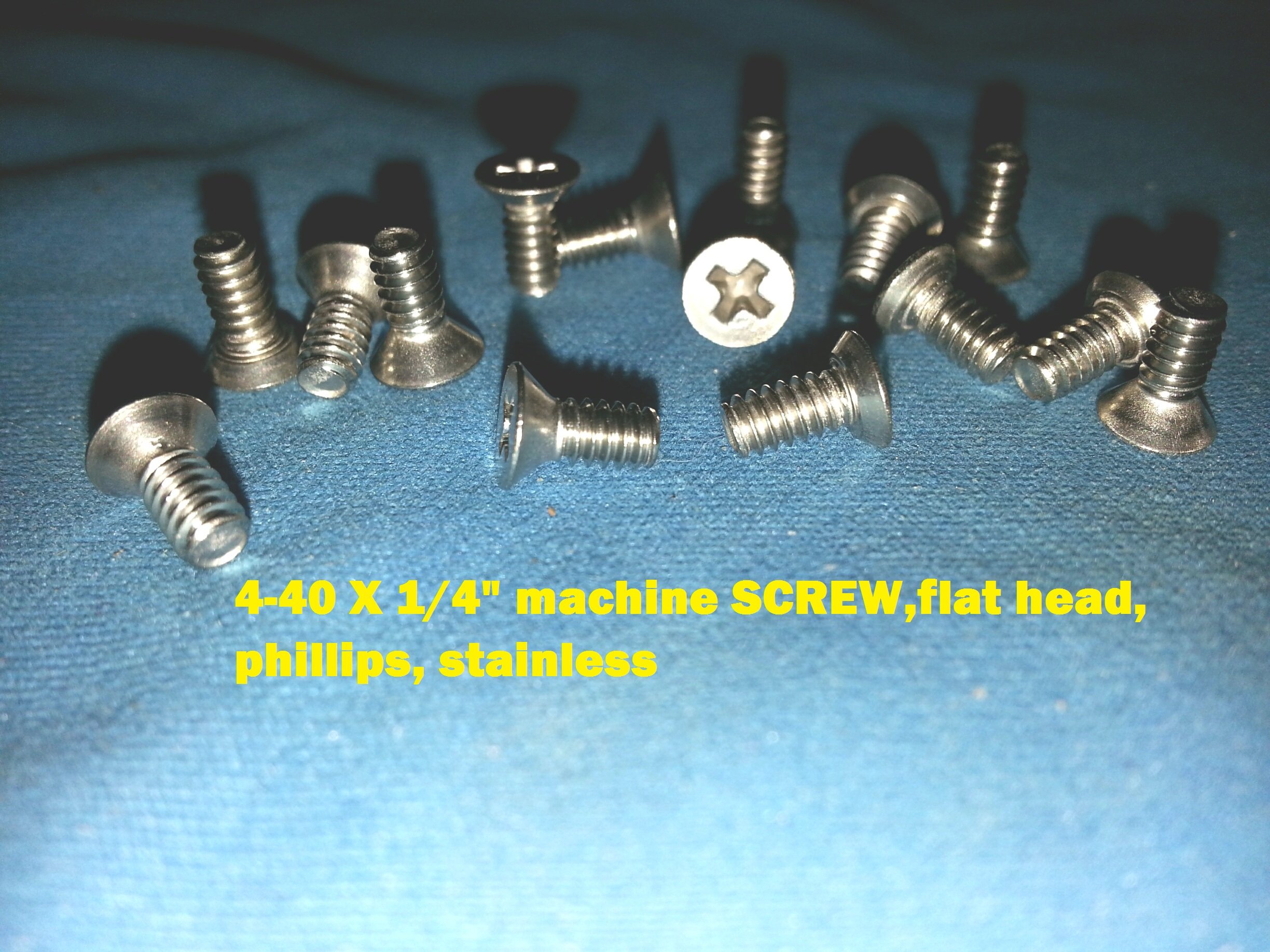 4-40 X 1/4" machine SCREW,Flat Head, Phillips, Stainless,4-40 X 1/4"