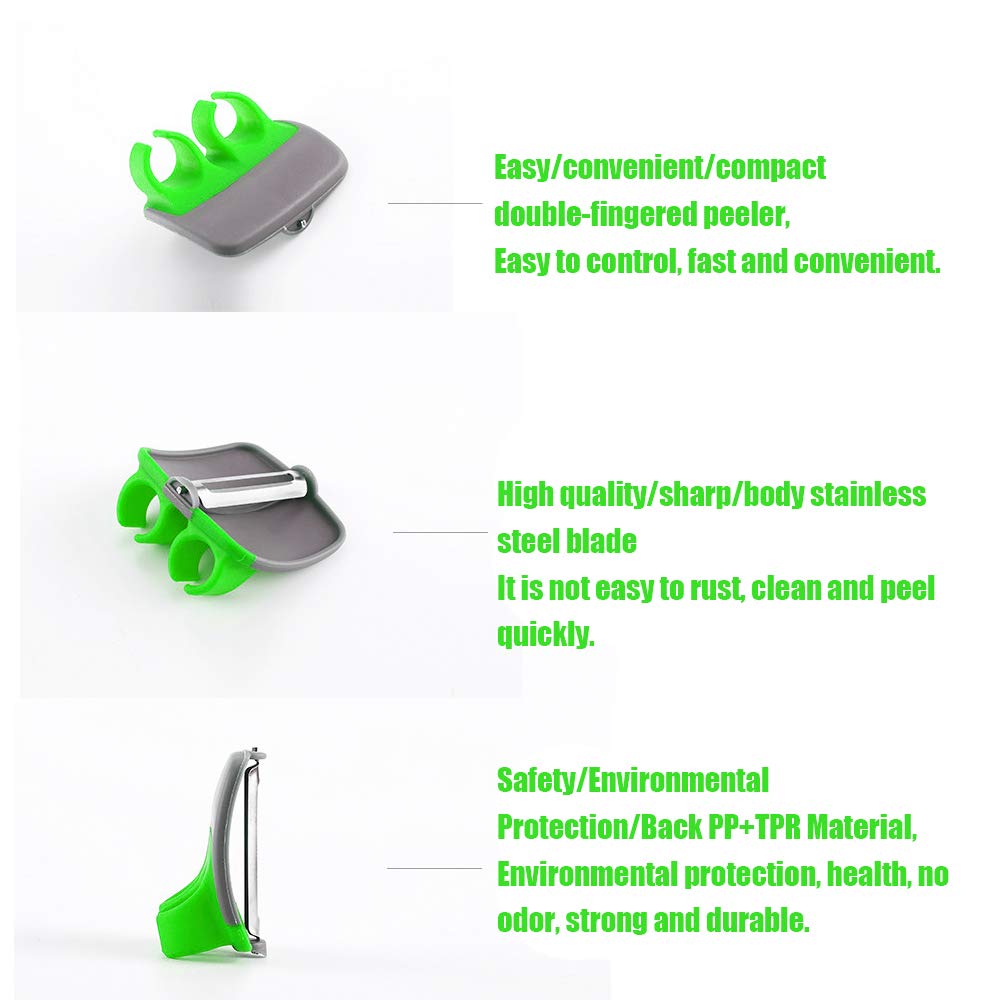 2 Pcs Hand Vegetable Peeler Palm Peeler Finger Grips Comfortable to Peel Potato & Carrot & Cucumber