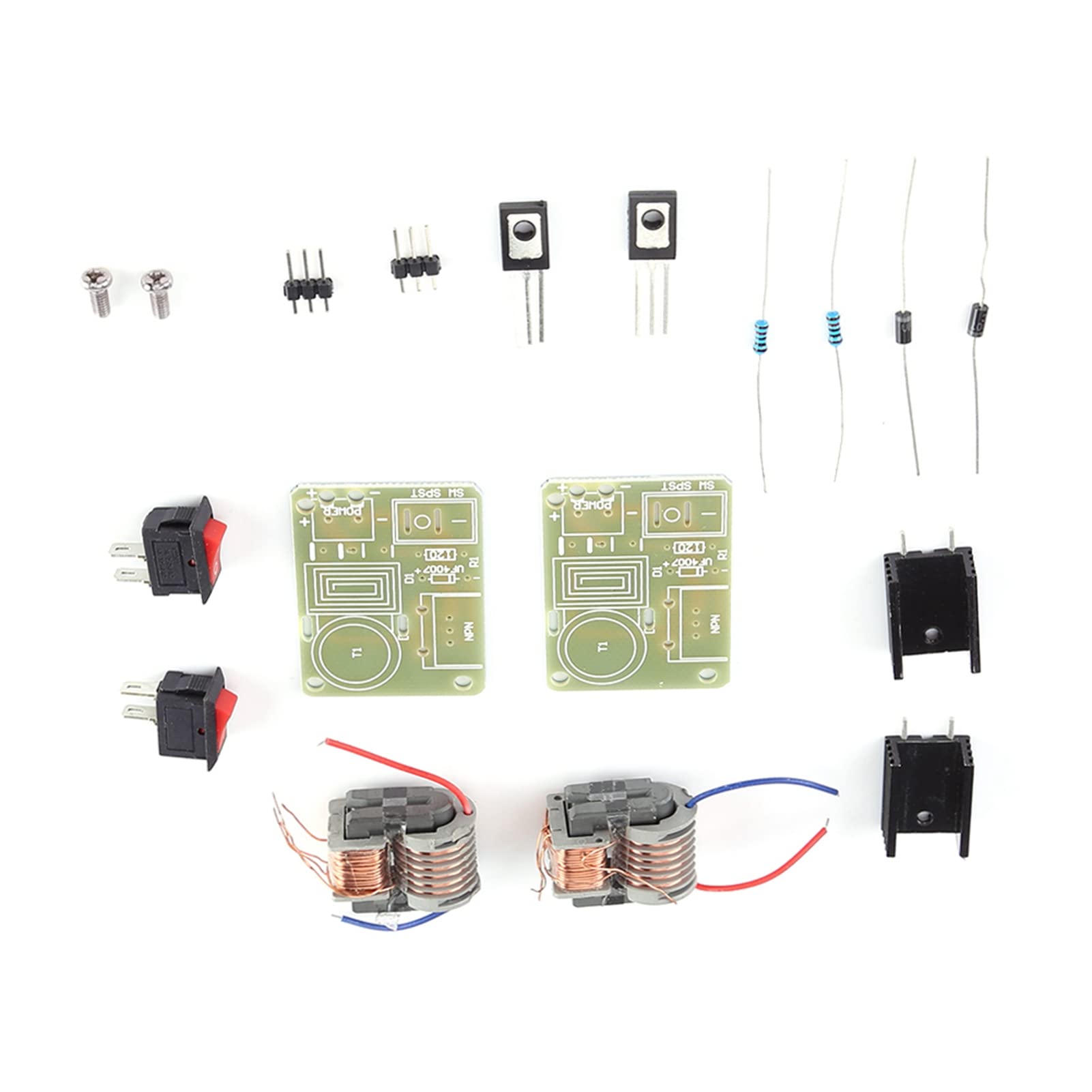 2 Sets High Voltage Generator Disassembled Parts 15KV High Voltage Inverter High Temperature Arc Igniter Coil Module for Anion Generator Electronic Instrument