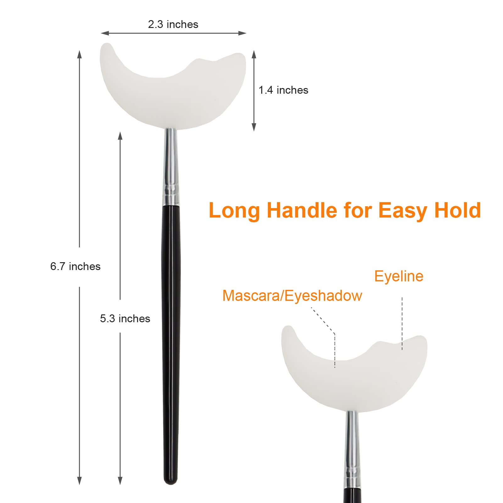 2 Pcs Lash Shield For Applying Lashes, Mascara Guard Shields, Reusable Eyelash Shields Guard, Under Eye Guards for Mascara, Eye Makeup Tools(Black Handle)