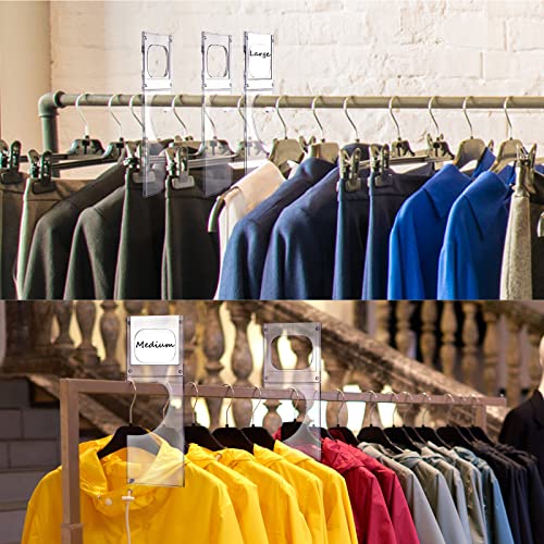 Closet Dividers Plastic Closet Dividers for Hanging Clothes Transparent Rectangle Clothing Rack Size Dividers, Organize Clothes (10 Pack)
